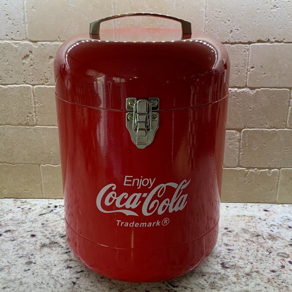 Coca Cola | Dining | Vintage Cocacola Coke Round Metal Cooler | Poshmark